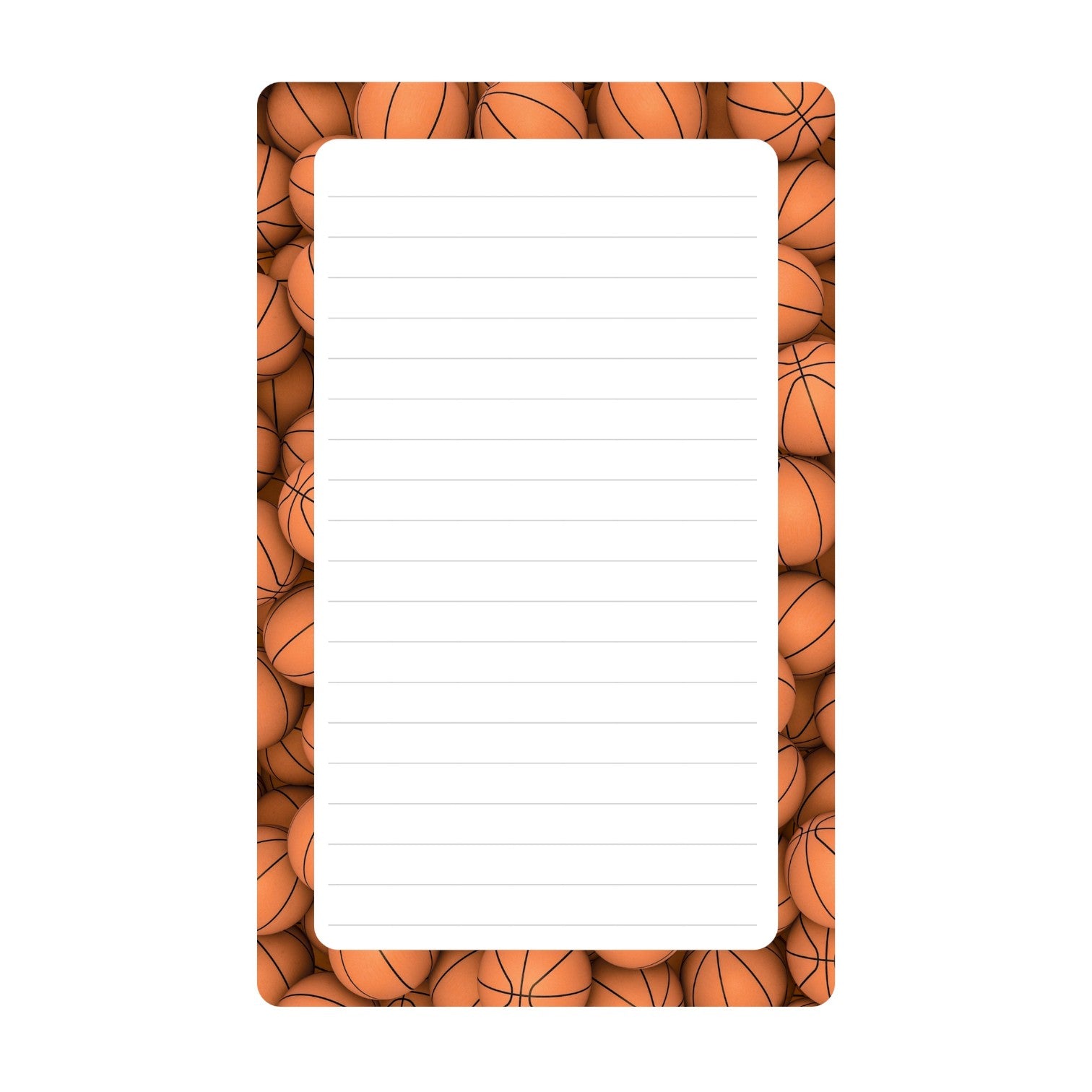 Basketball Lined Notepad – Sporty Camp Stationery with Envelopes