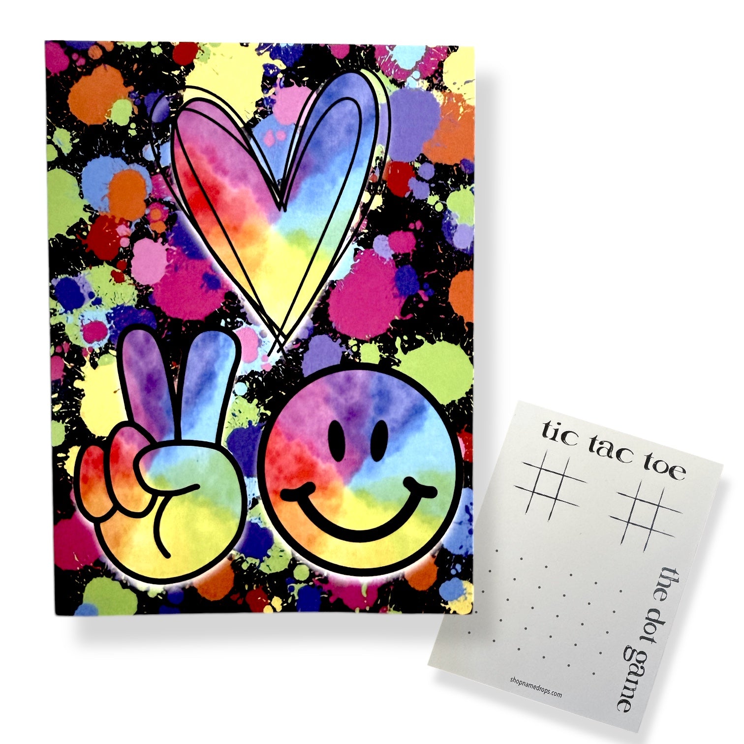 Peace Love Smiley Camp Card | Bee Bee Designs