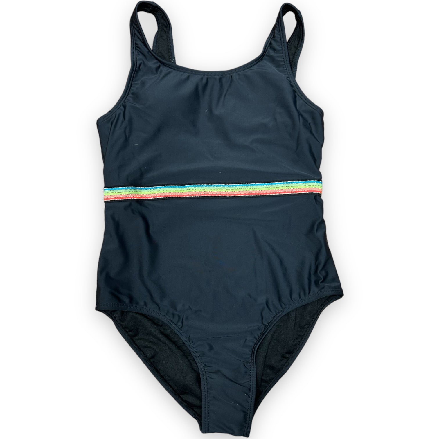 Camille Black with Rainbow Trim Bathing Suit – Bee Bee Designs
