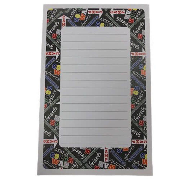 Boy Camp Graffiti Lined Notepad